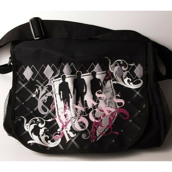 Disney | Bags | Vintage Camp Jonas Rocks Messenger Bag Black Pink ...